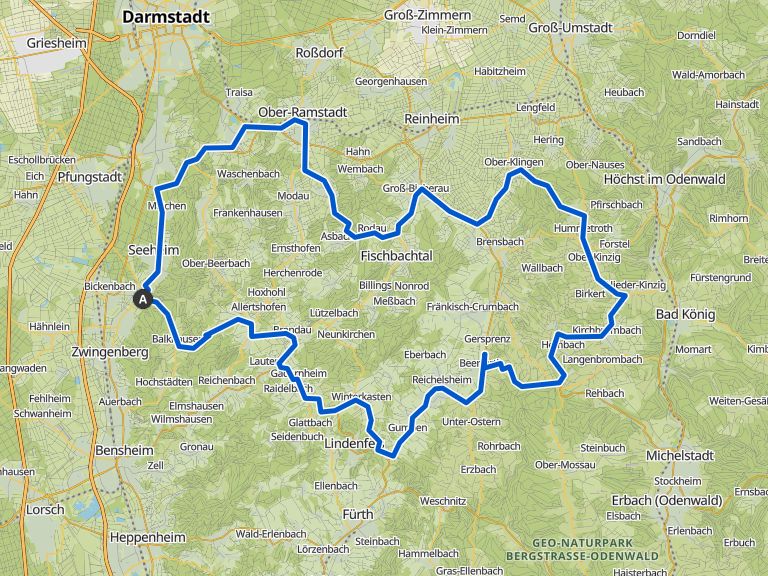 Nördlicher Odenwald | giro in bici da corsa | komoot